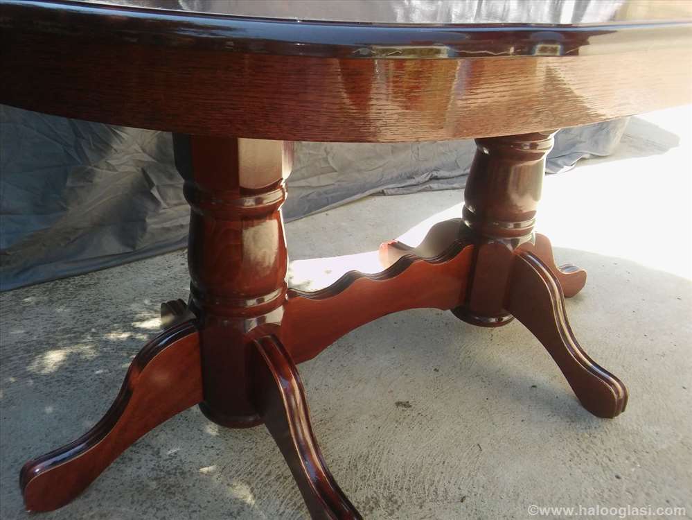 Sto trpezarijski sa staklom i 6 stolica | Halo Oglasi