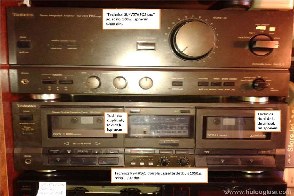 Prodajem Technics RS-TR165 double cassette deck | Halo Oglasi
