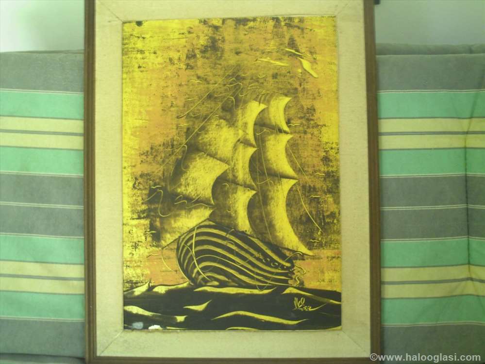 Brod na moru - ulje na speru | Halo Oglasi