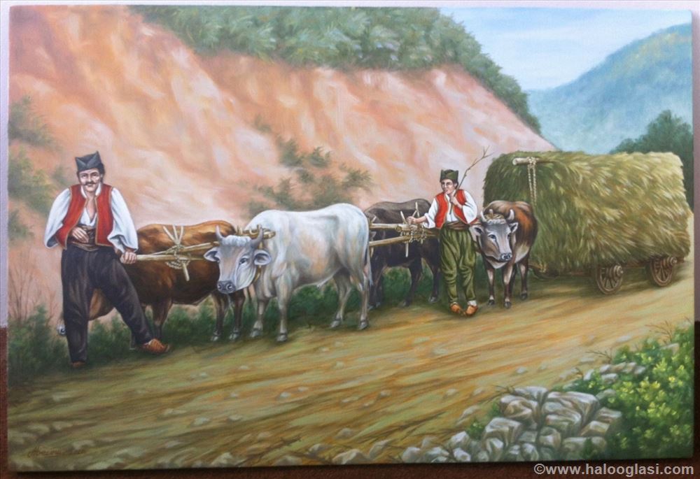 Umjetnička slika - Volovi | Halo Oglasi