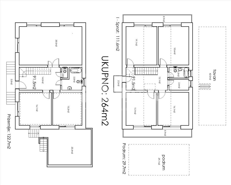 KUĆA NA PRODAJU, Rumenka, 264m2,plac 1262m2 - REZ. | Halo Oglasi