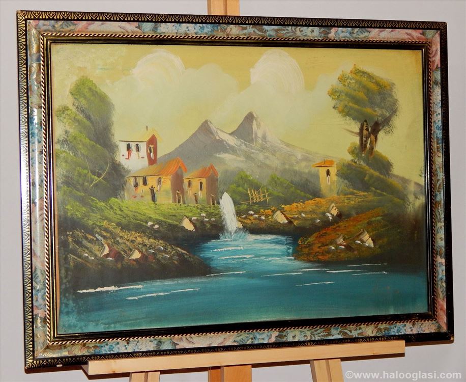 Umetnička slika, italijanski slikar, 80 x 60 cm | Halo Oglasi