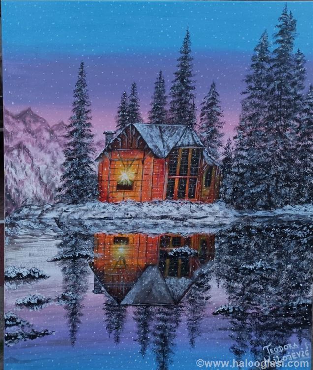 Akrilna slika - Zima | Halo Oglasi