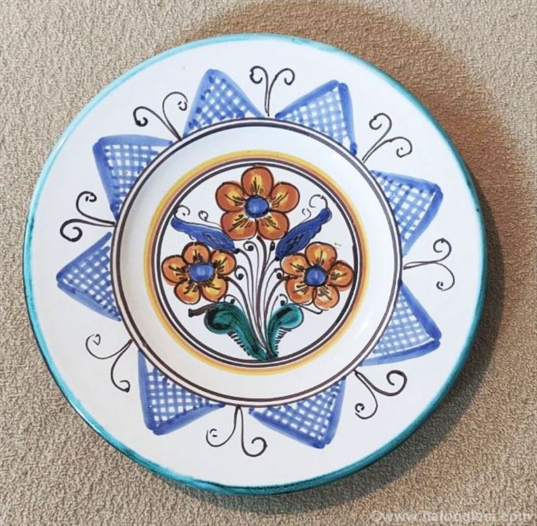 Starinski ukrasni ručno oslikani zidni tanjir | Halo Oglasi