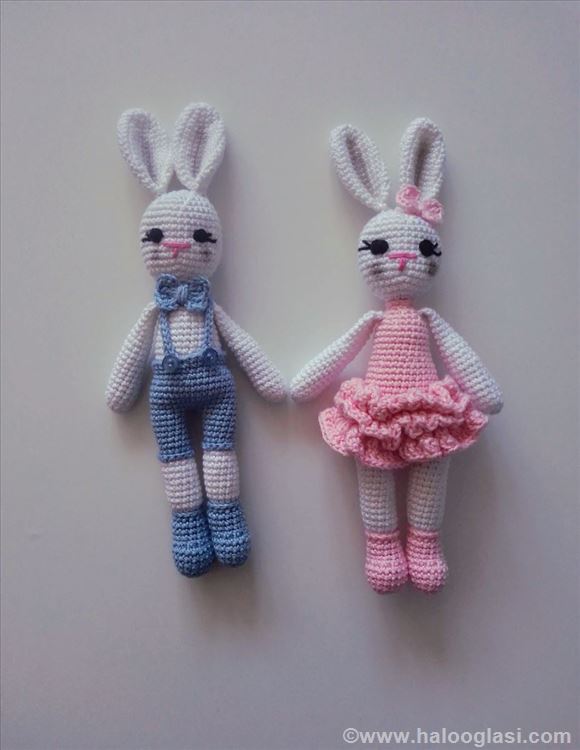 Heklana igračka zeka, amigurumi | Halo Oglasi