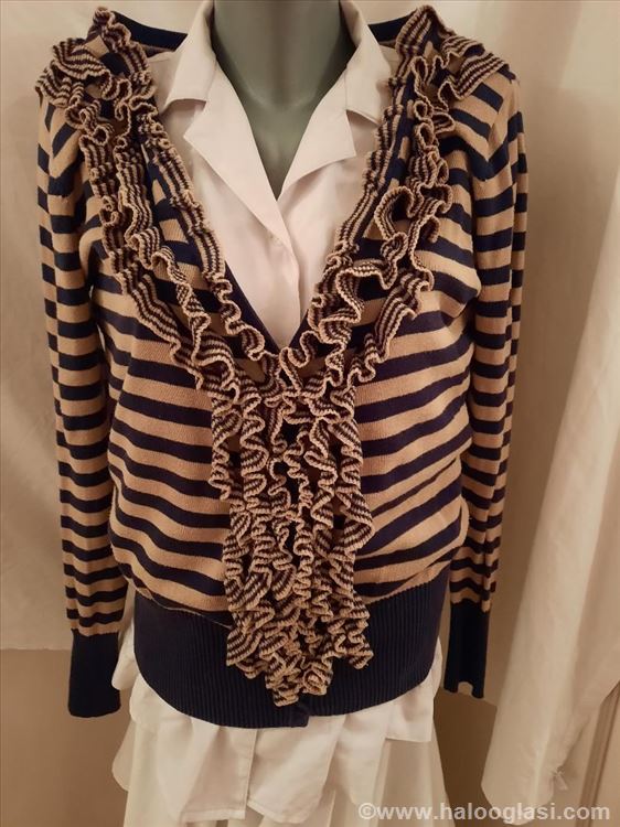 Promiss ljubičasto krem ženski džemper sa karneri | Halo Oglasi