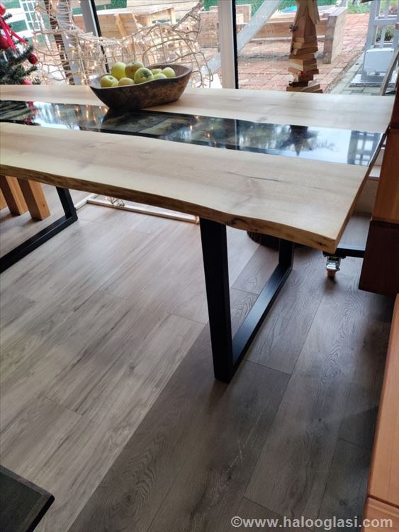 Epoxy sto 90×203 orah/ live edge -20% za gotovinu | Halo Oglasi