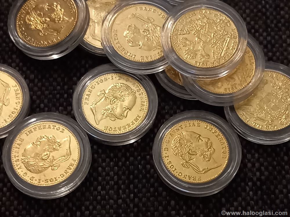 Franc Jozef dukat (mali) 24K pozlata Replika | Halo Oglasi