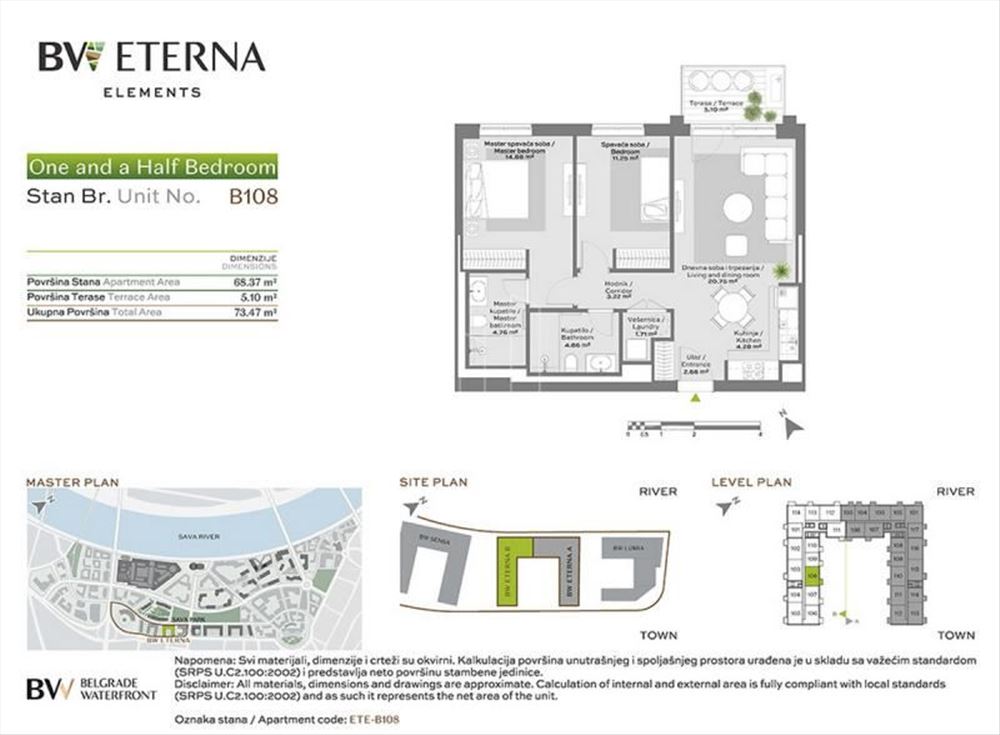 BW Eterna, 3.0 apartment, pogled na unutrašnje dvo | Halo Oglasi