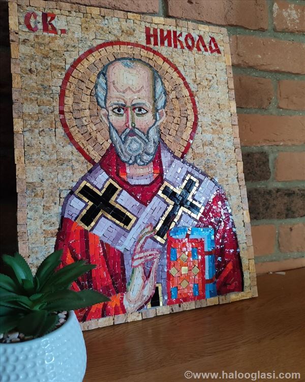 Mozaik ikona Sveti Nikola | Halo Oglasi