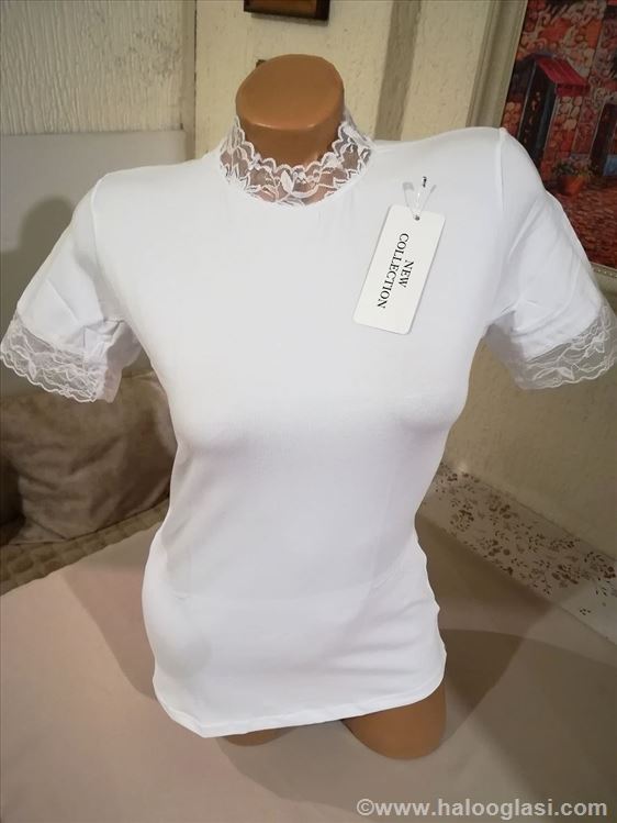 Nova ženska pamučna rolka sa čipkom Anit bela XL | Halo Oglasi