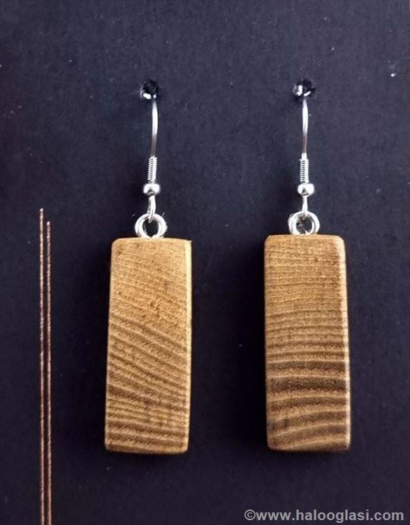 Minđuše od fosilnog jasena - ručni rad | Halo Oglasi