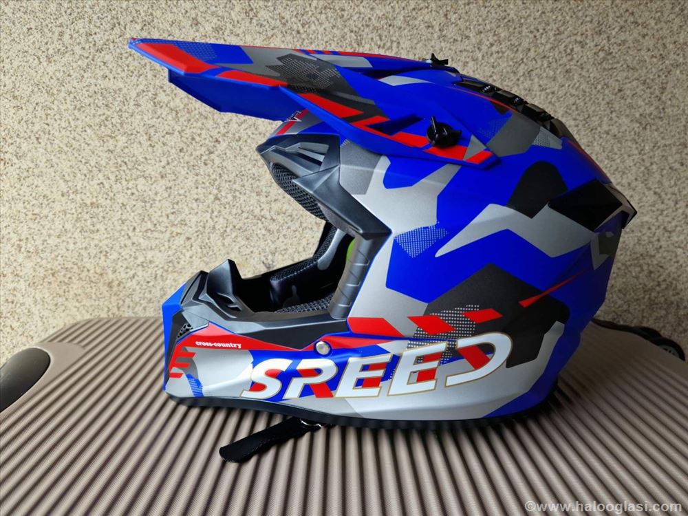 Cross kaciga za motor, cross moto kaciga - plava | Halo Oglasi