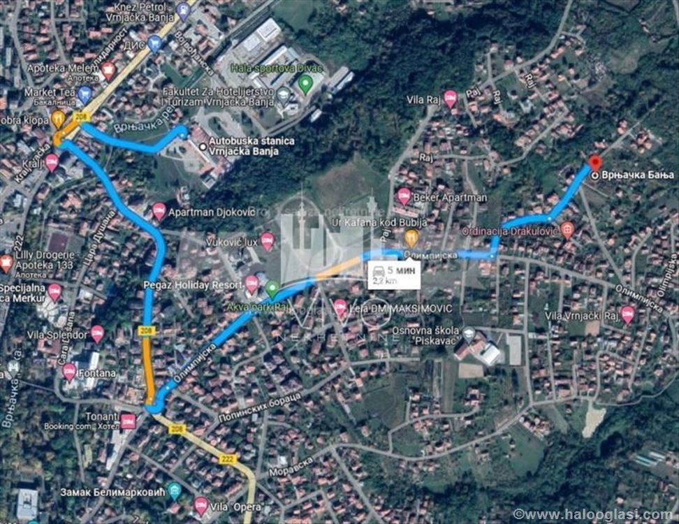 Vrnjačka Banja,naselje Ruđinci,1,2km od hotela Mer | Halo Oglasi