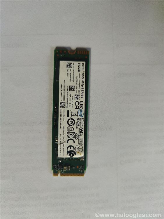 SSD Intel 512Gb 670P Series M.2 Pcie M.2 2280 | Halo Oglasi