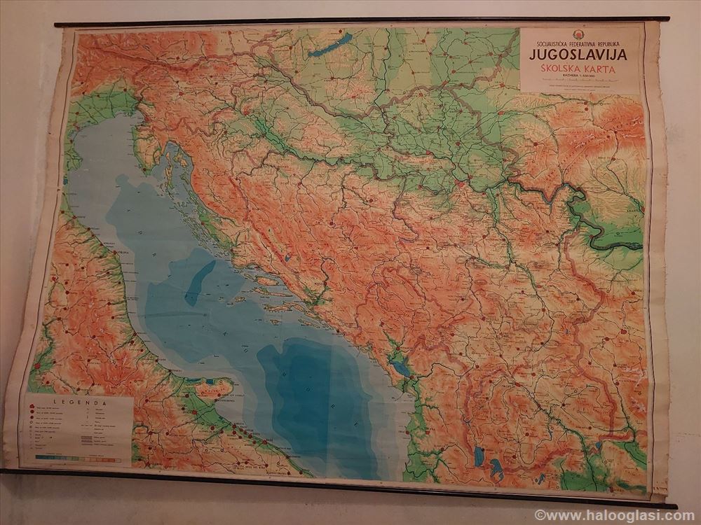 Karta SFR Jugoslavije top | Halo Oglasi