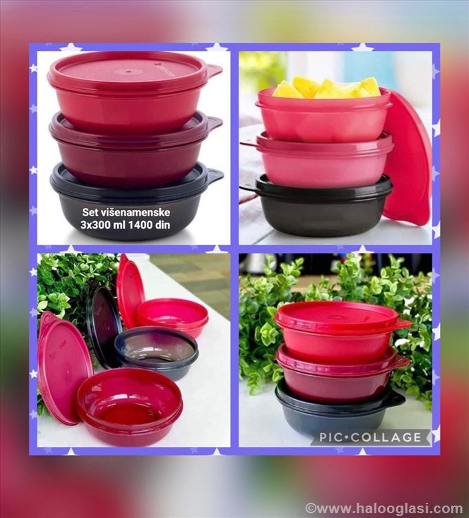 Tupperware set višenamenskih posuda (3x300ml) | Halo Oglasi