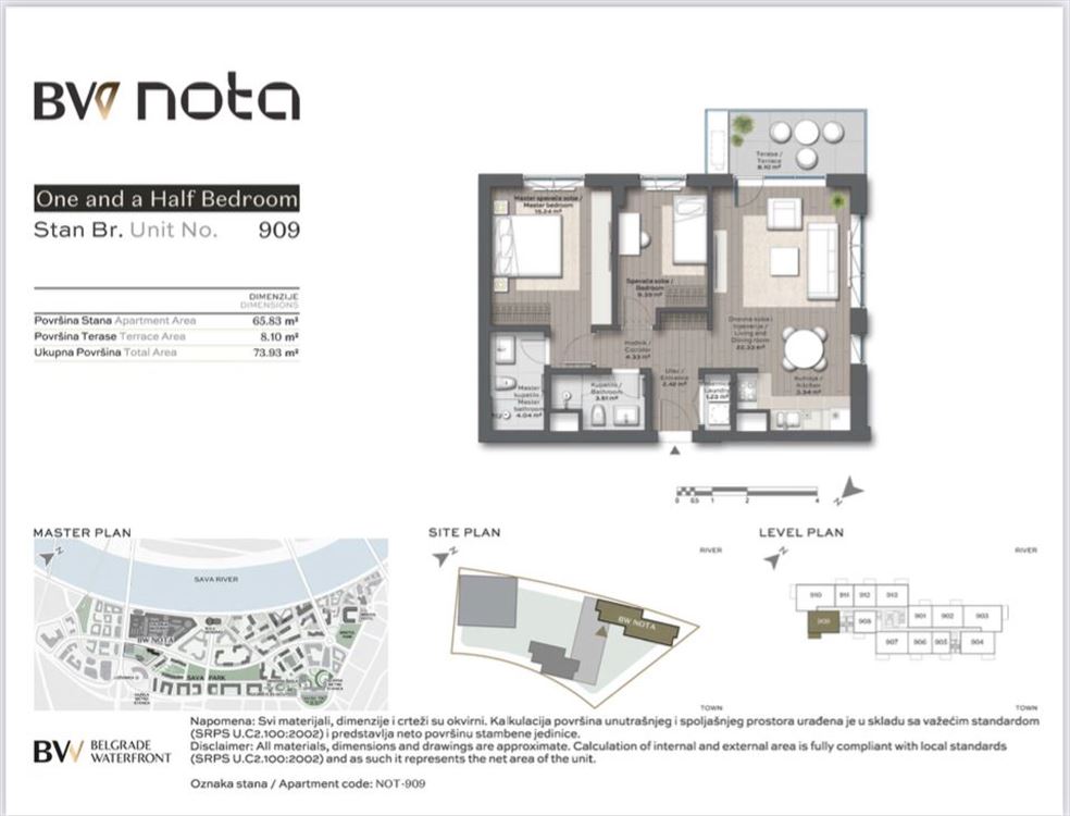 BW Nota 73.93m2 bez provizije | Halo Oglasi