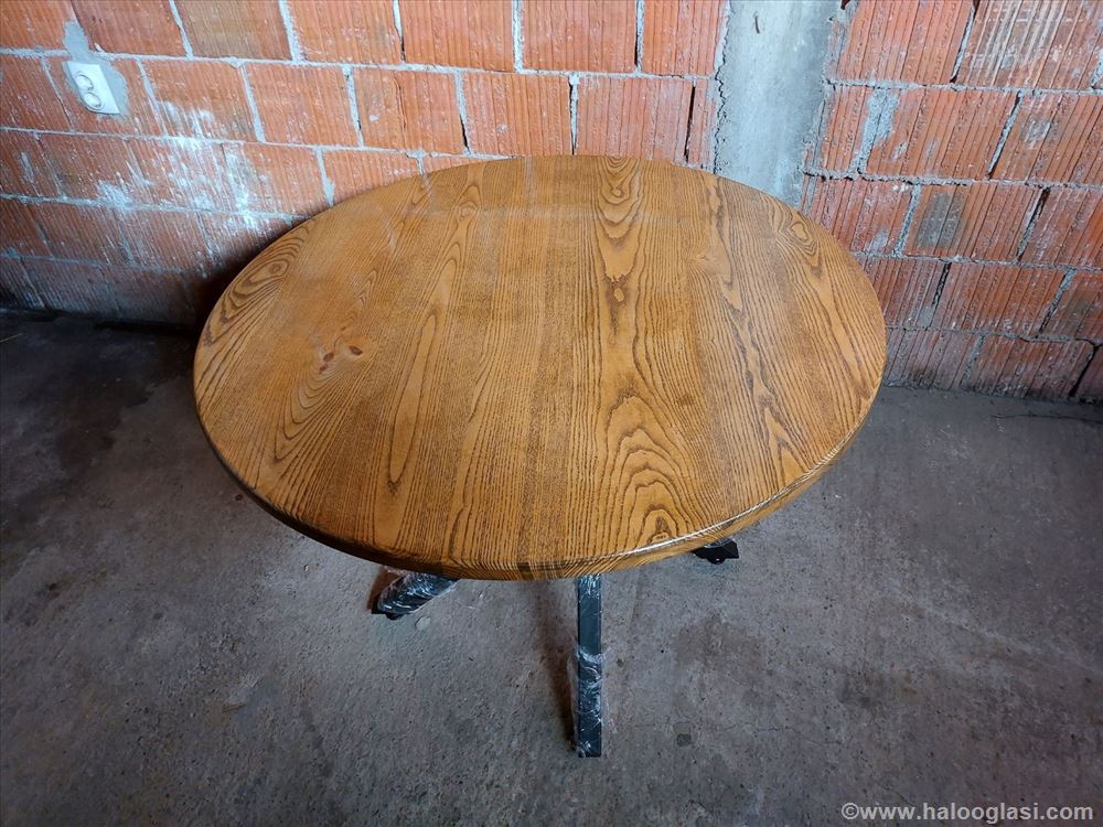 Trpezarijski sto okrugli 100 cm puno drvo | Halo Oglasi