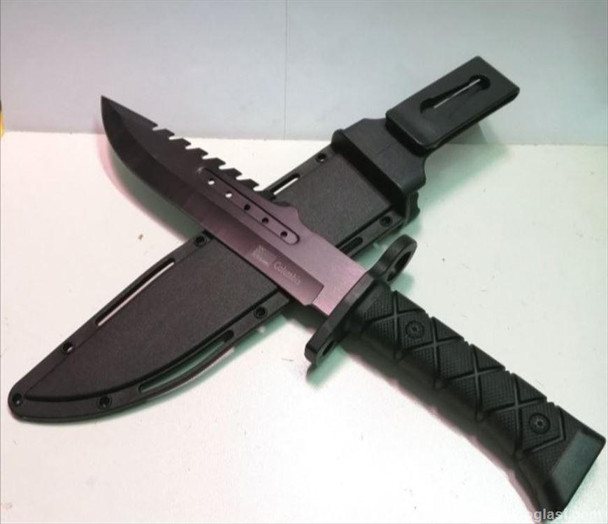 Rambo Noz novo Lovacki Rambo Noz Crni akcija | Halo Oglasi