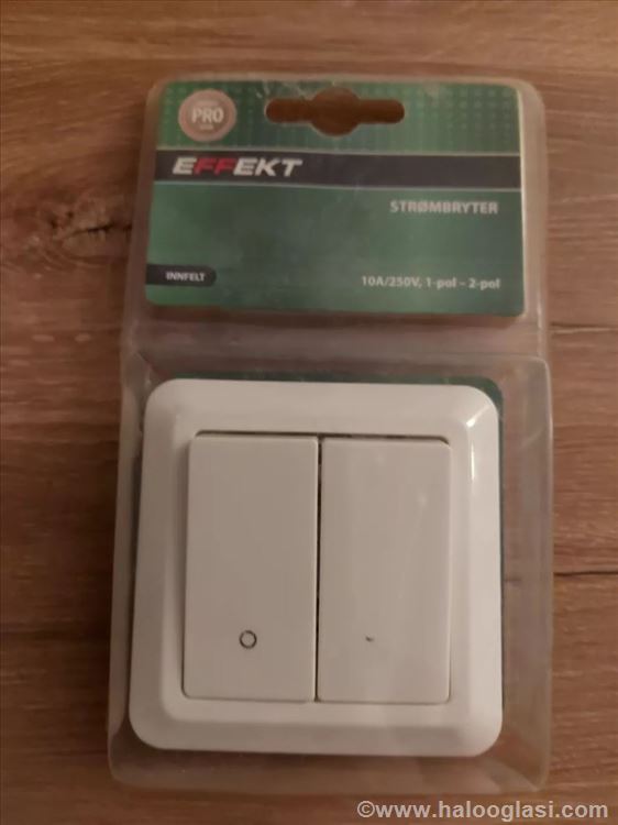Nov dvopolni ugradni elektro prekidač 10A/250V | Halo Oglasi