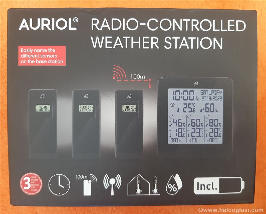 Meteorološka stanica sa 3 senzora Auriol | Halo Oglasi