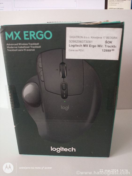 LOGITECH MX ERGO miš i unifying resiver | Halo Oglasi