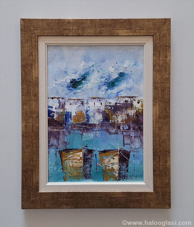 Ulje na platnu - Dan na moru, prelepa slika! | Halo Oglasi