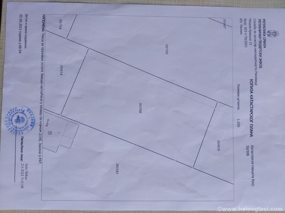 Plac 7 ari, Rakovica, iznad Manastira, Sunčani bre | Halo Oglasi