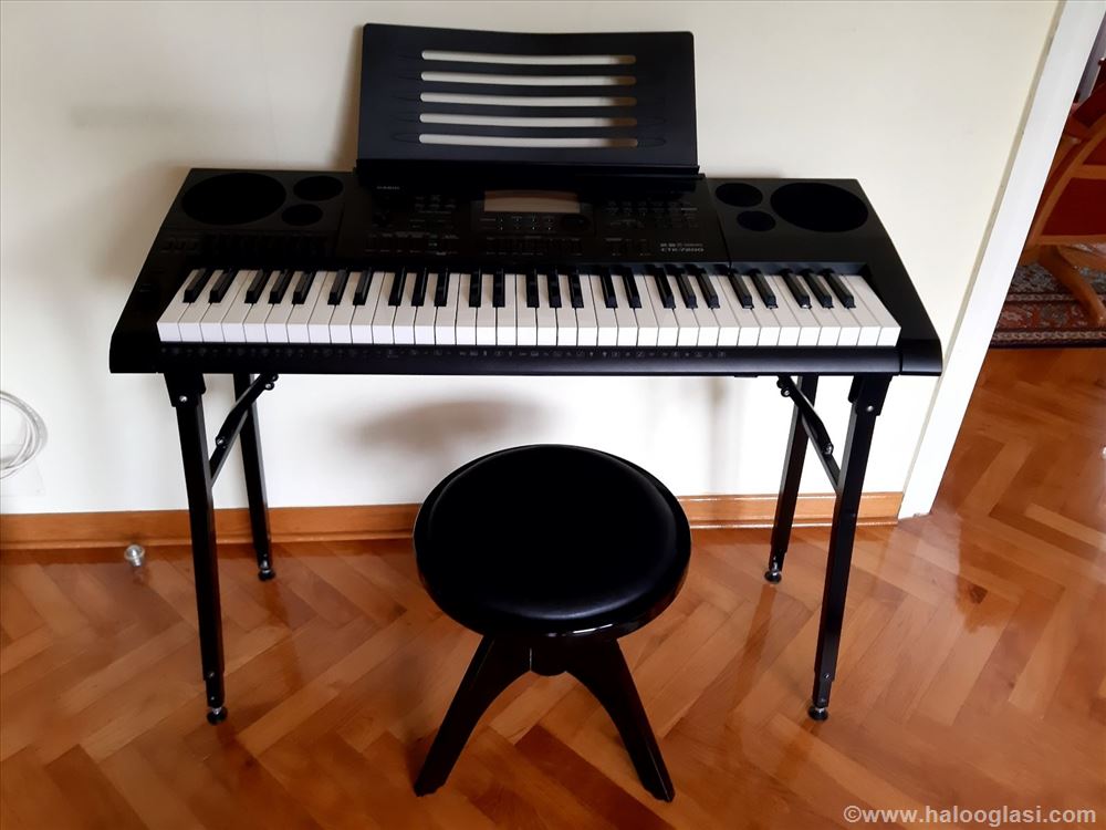 Casio CTK-7200 klavijatura, stalak, stolica, slus. | Halo Oglasi