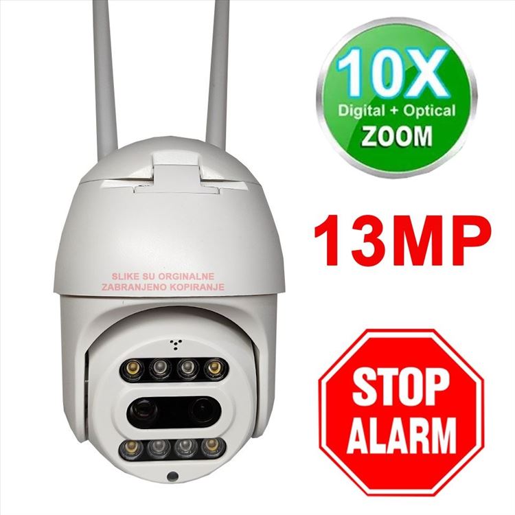 IP kamera 13MP Smart Video nadzor 10x ZOOM WiFi PT | Halo Oglasi