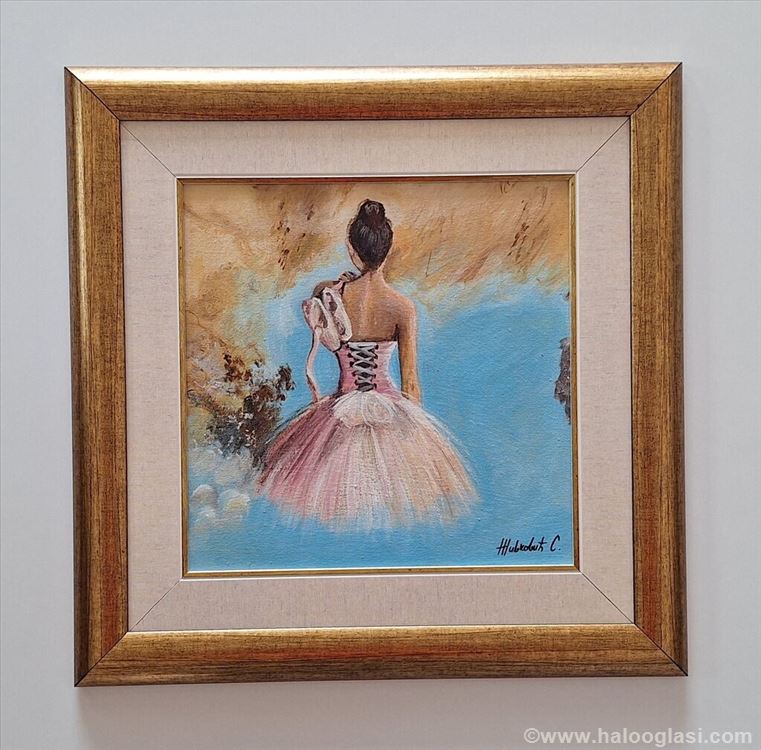 Ulje na platnu - Slatka balerina, prelepo! | Halo Oglasi