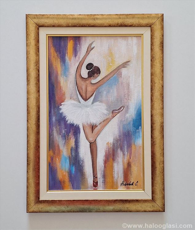 Ulje na platnu - Balerina u zanosu, prelepa slika! | Halo Oglasi