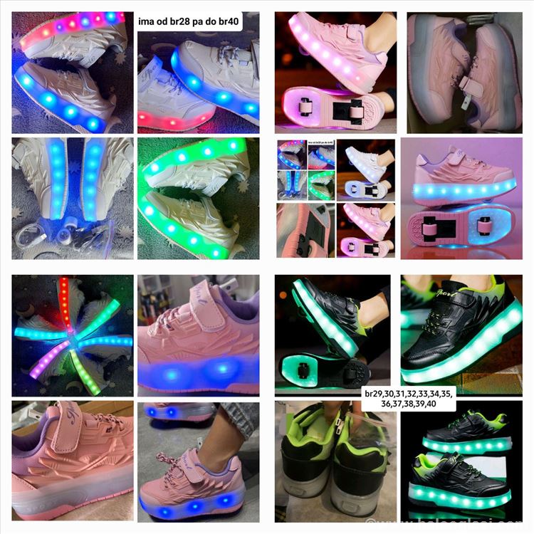 Roleri patike 2u1, usb punjive, led-brojevi na sli | Halo Oglasi