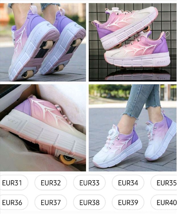 Patike sa točkićima ili bez, lilac-white, br.na sl | Halo Oglasi