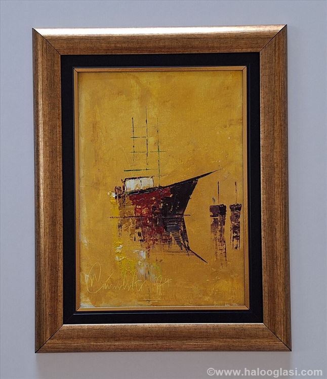 Ulje na platnu - Mirno vece na moru, prelepo! | Halo Oglasi