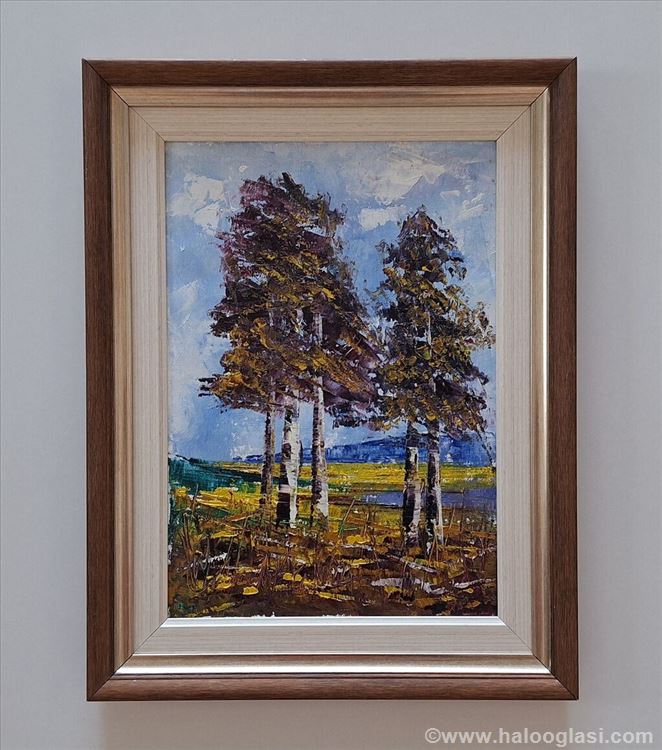 Ulje na platnu - Negde u prirodi, prelepo! | Halo Oglasi