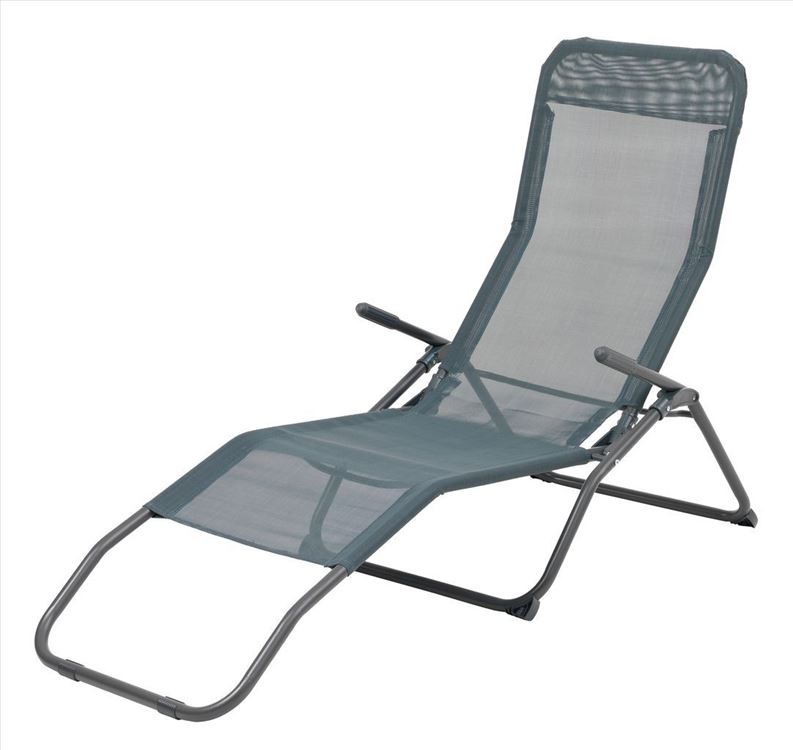 Siva Relax stolica ležaljka za plažu baštu terasu | Halo Oglasi