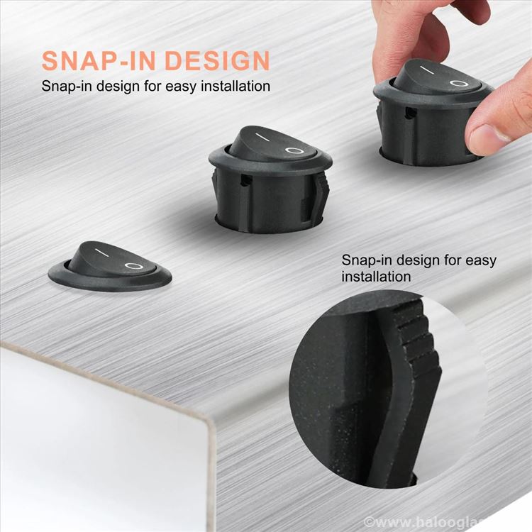 Preklopni okrugli mini prekidači 6A/250V 2 pina | Halo Oglasi