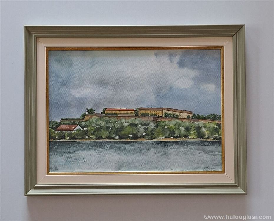 Akvarel - Ptrovaradinska tvrdjava, prelepo! | Halo Oglasi