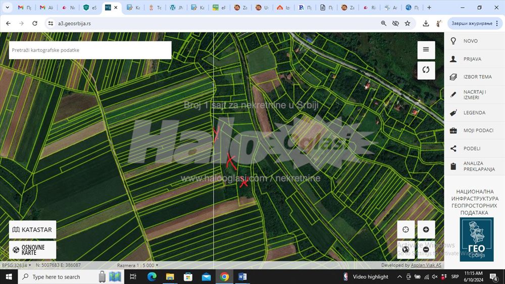 Poljoprivredno zemljište, potes živkara, Susek.... | Halo Oglasi