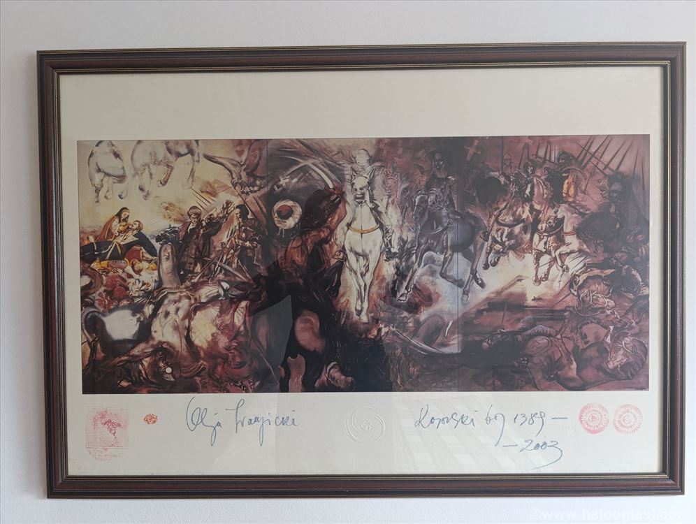 Serigrafija triptih Kosovski boj autor O.Ivanjicki | Halo Oglasi