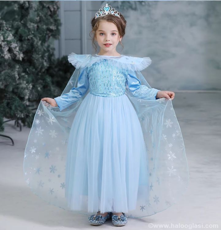Elza Elsa Frozen kostim haljina dugi plast model N | Halo Oglasi