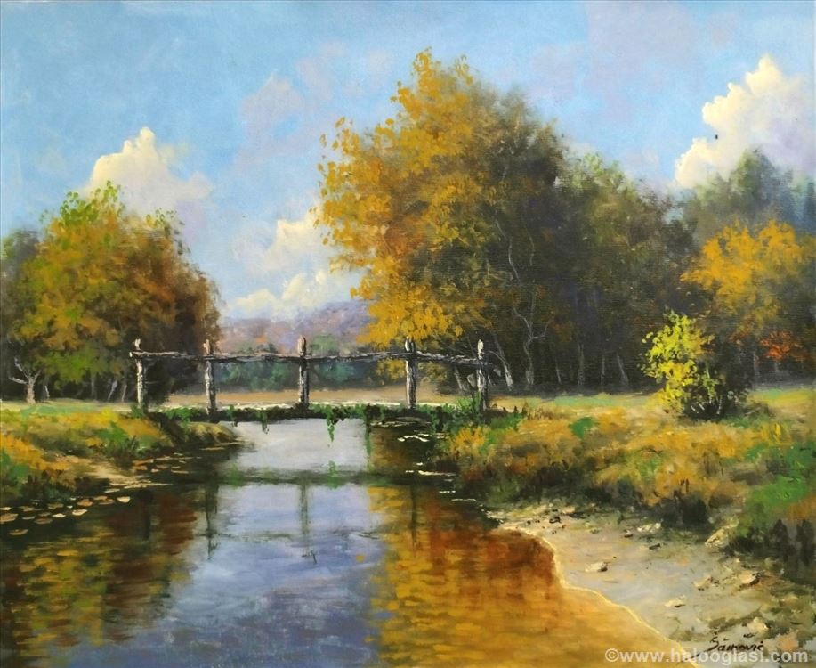 Sainovic Pejzaz ulje na platnu umetnicke slike | Halo Oglasi