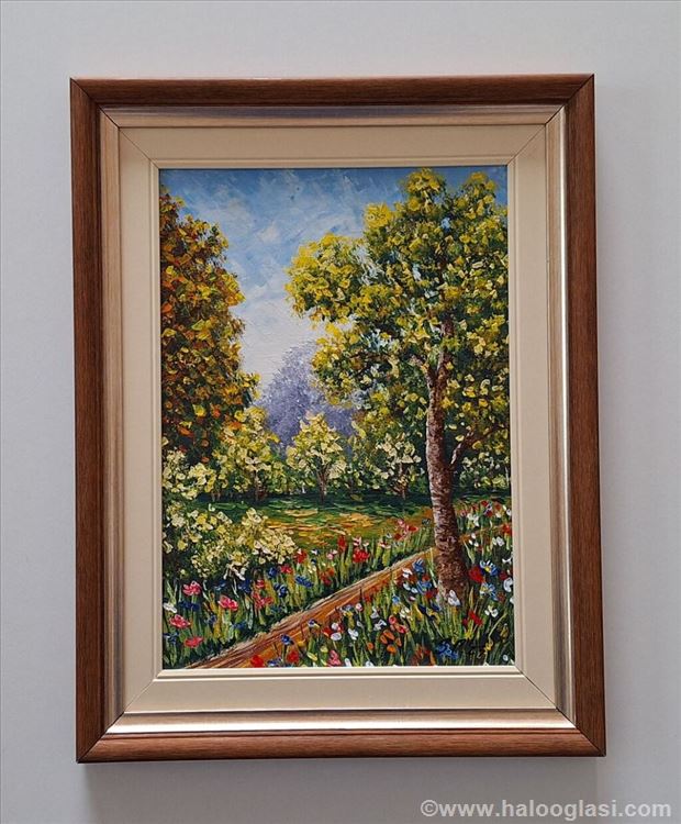 Ulje na lesonitu - Dolazak proleca, prelepo! | Halo Oglasi