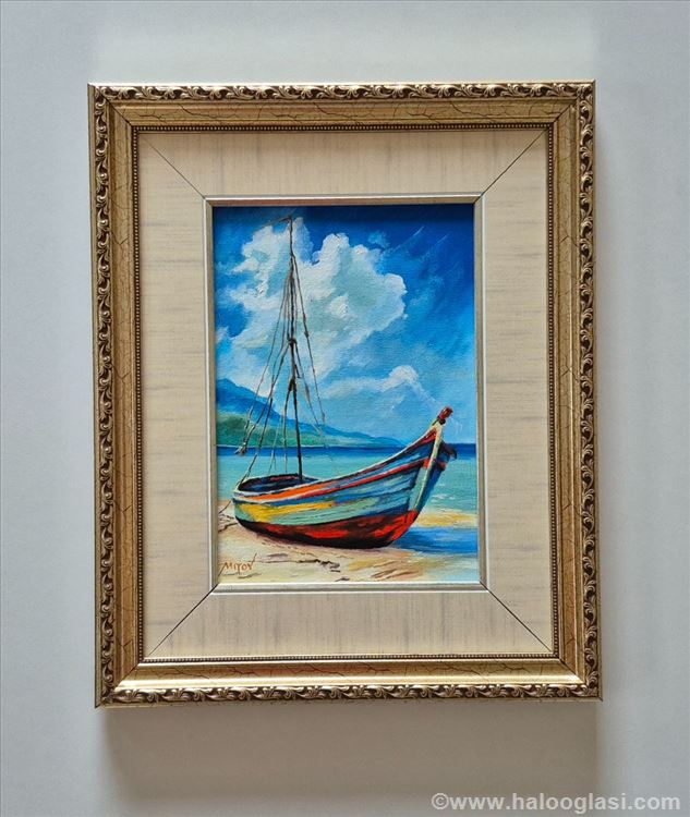 Ulje na platnu - Dan na moru, prelepa slika! | Halo Oglasi