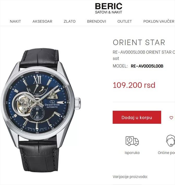 Orient star automatic skeleton sat | Halo Oglasi