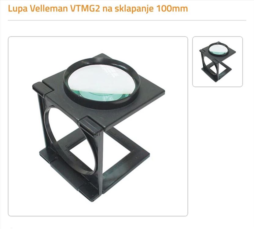 Lupa Velleman 100mm i Obična 110mm sa skid. drškom | Halo Oglasi