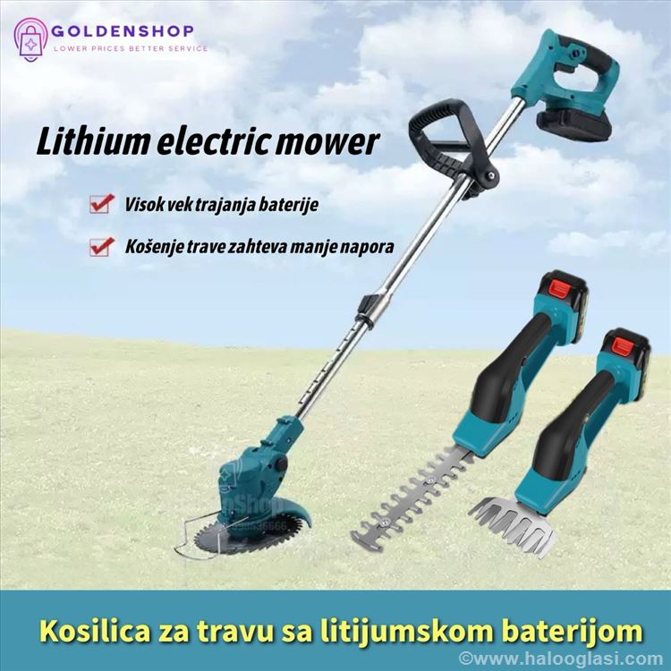 Aku trimer za travu sa 2 baterije | Halo Oglasi