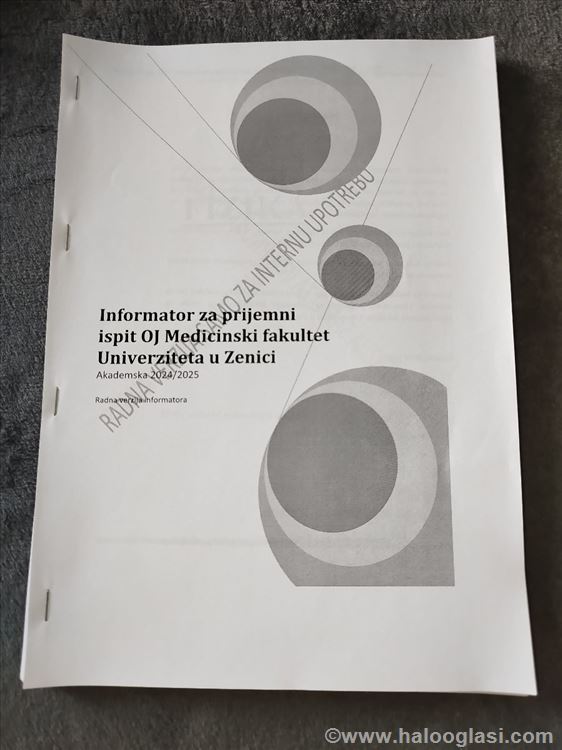 Zbirke za prijemni ispit Zenica medicina | Halo Oglasi